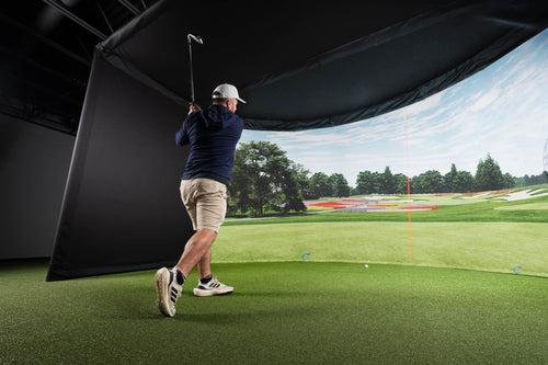Curved Golf Simulator Enclosure Kit with Impact Screen
